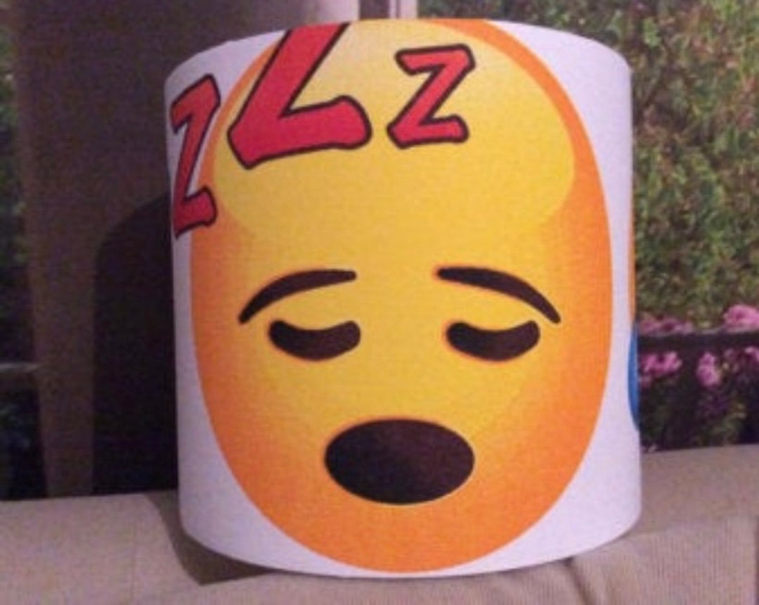 Brand New Handmade Emoji Style Fabric Lampshade in Drum Shape. Made for ...
