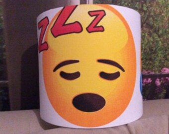 Brand New Handmade Emoji Style Fabric Lampshade in Drum Shape. Made for ...