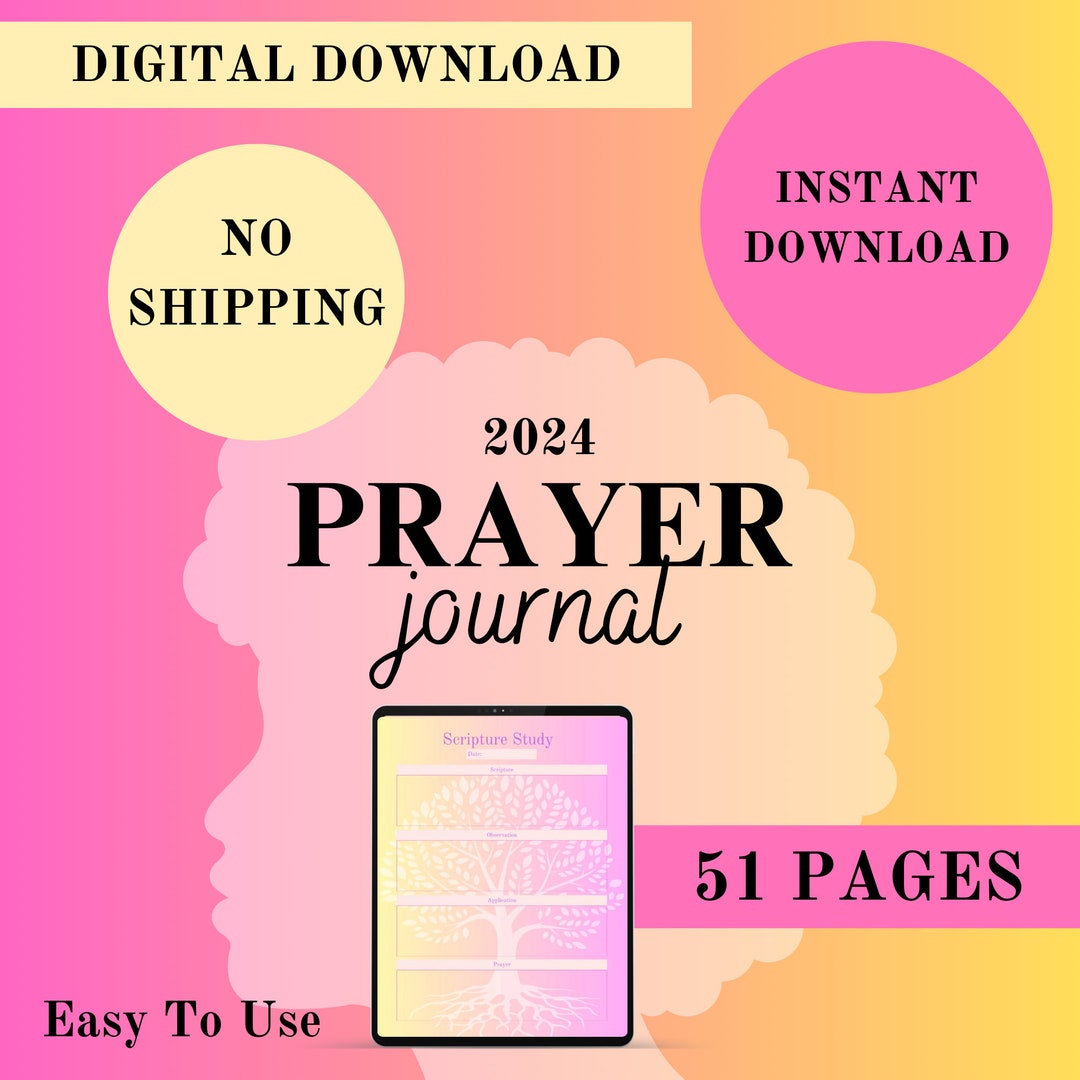 Prayer Journal -women Digital Journal- Pdf-bible Study- Black Girl ...