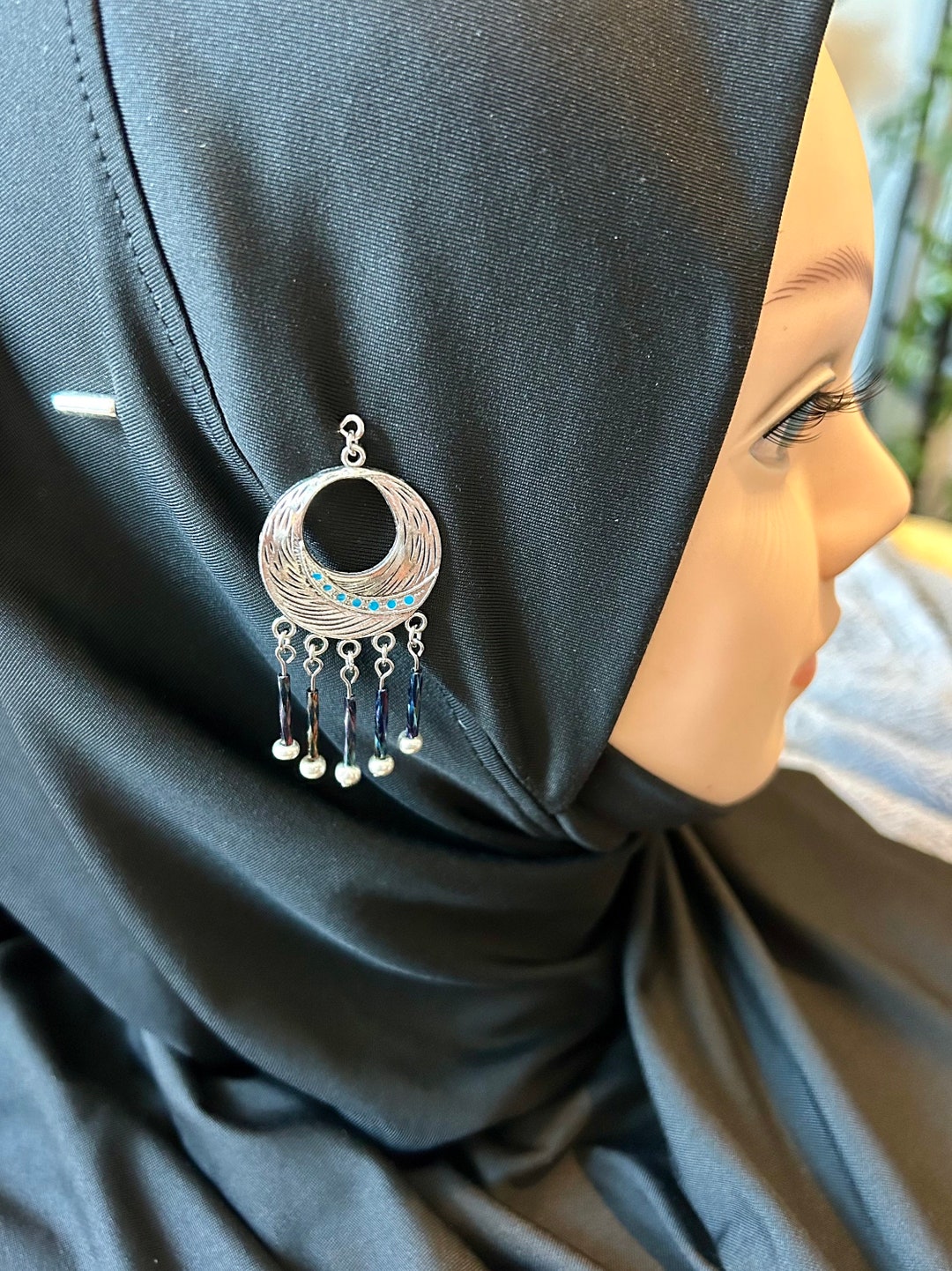 Colorful Tassel Hijab Pin Jhoomer Pin Dangling Straight Pin Muslim ...