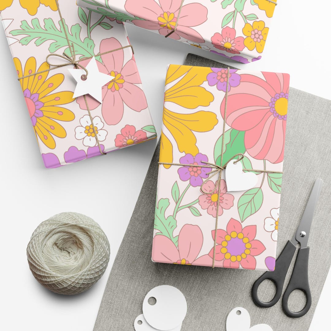 Floral Gift Wrap Paper Collection, Spring Wraps, Eco-friendly Gift ...