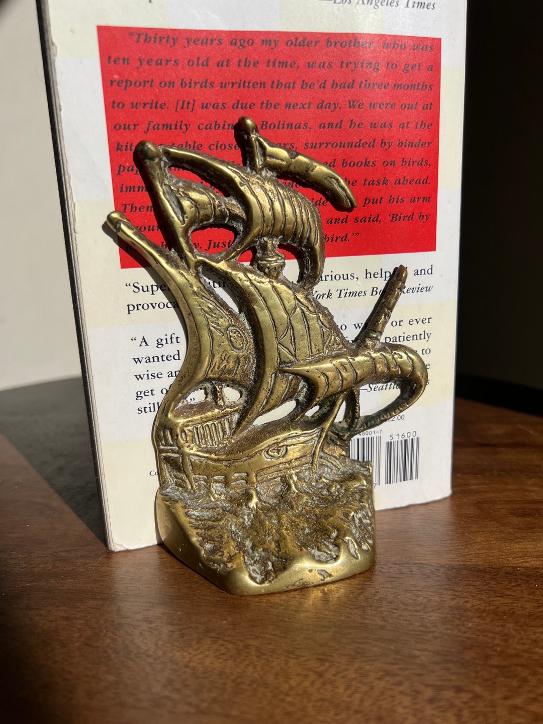 Vintage Pair of Brass Ship Sailing on Water Bookends - Etsy