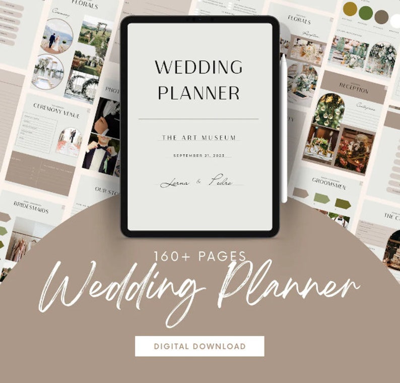 GOODNOTES 160+ Pages Wedding Planner Template Digital Download, PDF ...