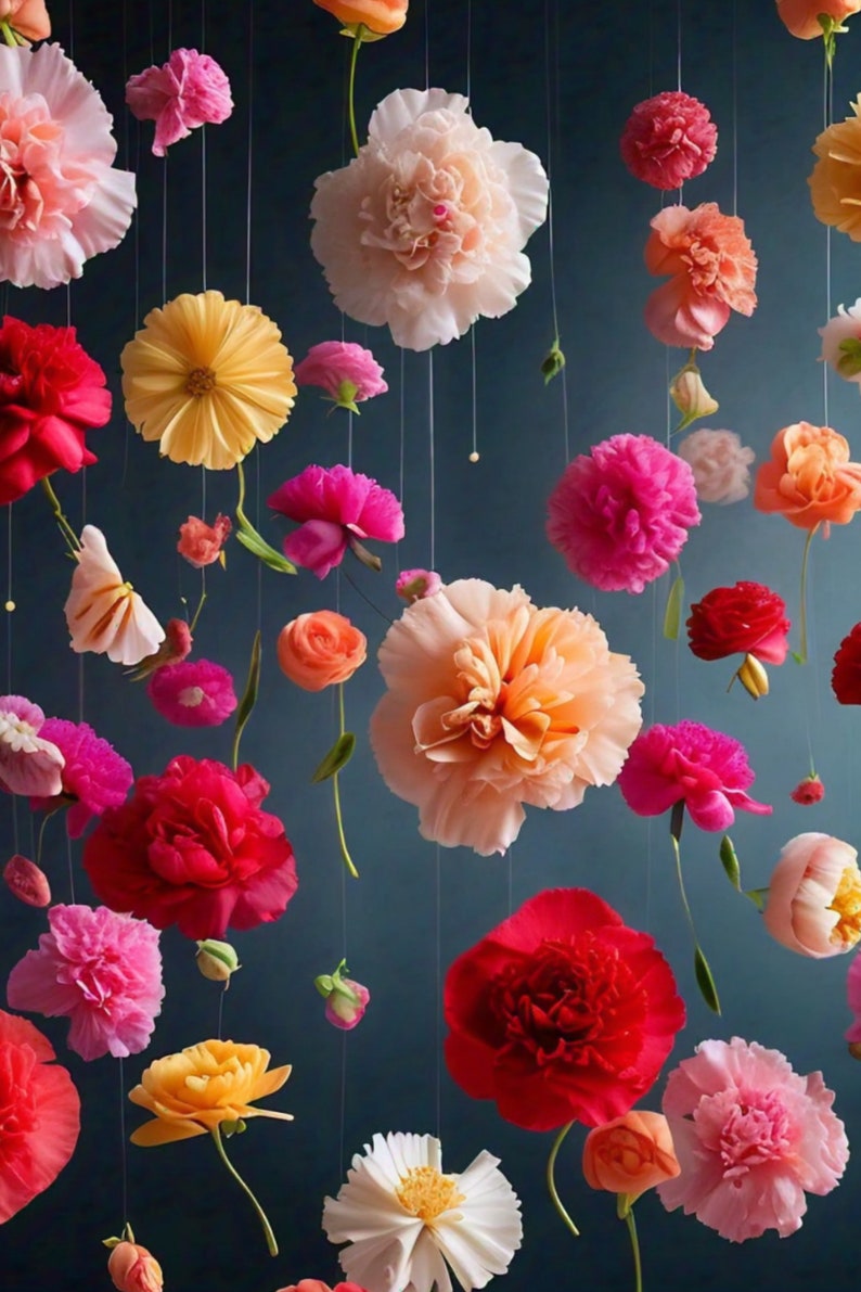 Floating Flower Strands: Elegant Hanging Floral Decor for Weddings ...