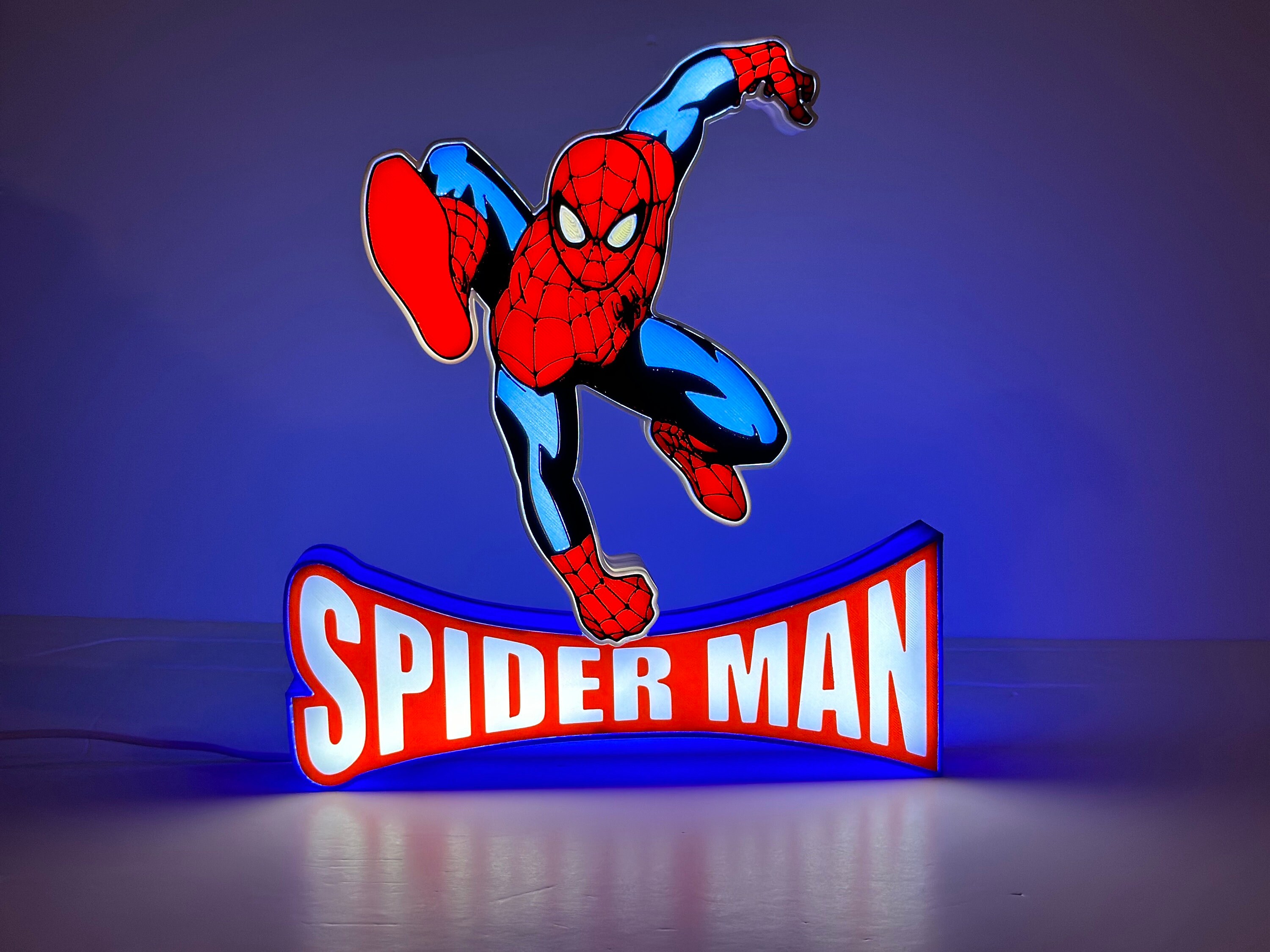 Spider-man Fan Art Lamp Box Light With Dimming Switch - Etsy