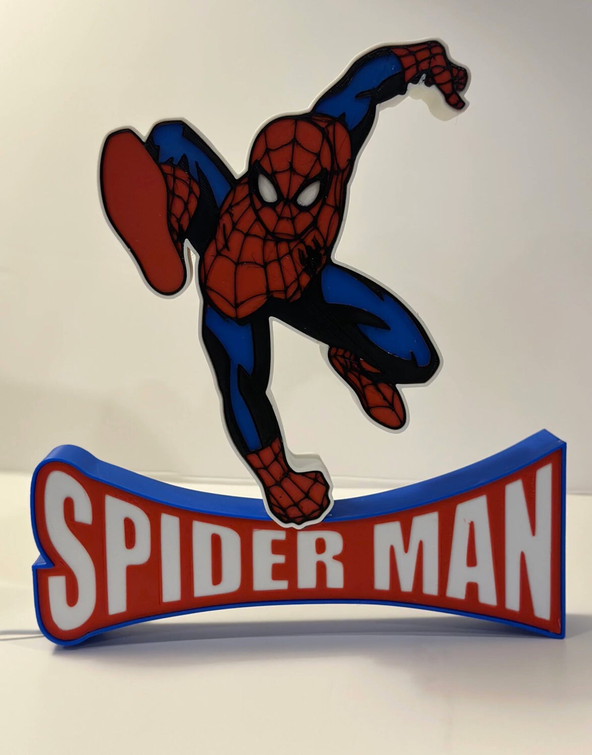 Spider-man Fan Art Lamp Box Light With Dimming Switch - Etsy