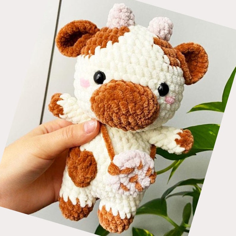 The Milky Cow Crochet Pattern, Cow Plush Pattern, Bull Amigurumi ...
