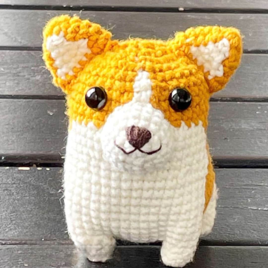 Crochet Corgi Dog Pattern: Little Crogi Amigurumi Puppy Amigurumi Dog Pattern easy Instructions ...
