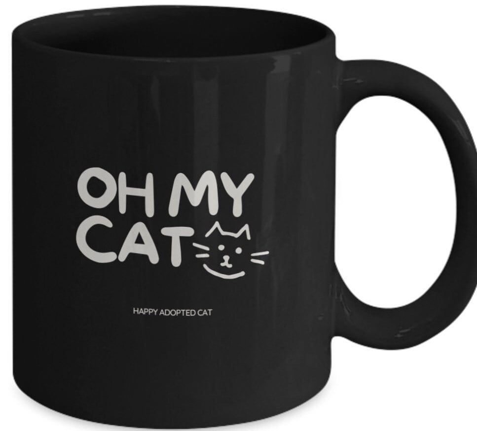 Happy Adopted Cat My Cat Custom Cat Mug Personalized Cat Coffee Mug ...