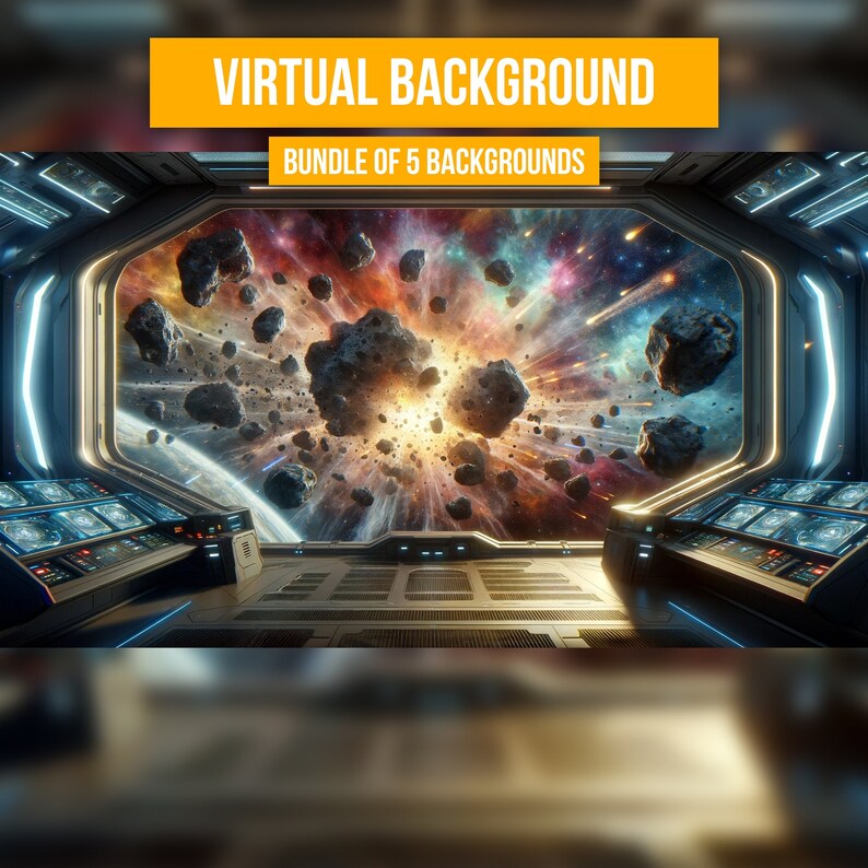 Space Station Cool Virtual Background Bundle of 5 Perfect Background ...