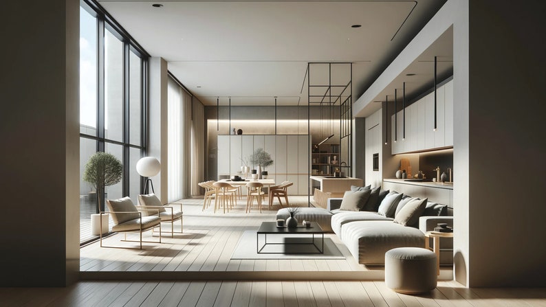 5 Modern Home Zoom Backgrounds Bundle of 5 5 Free Blurred Versions ...