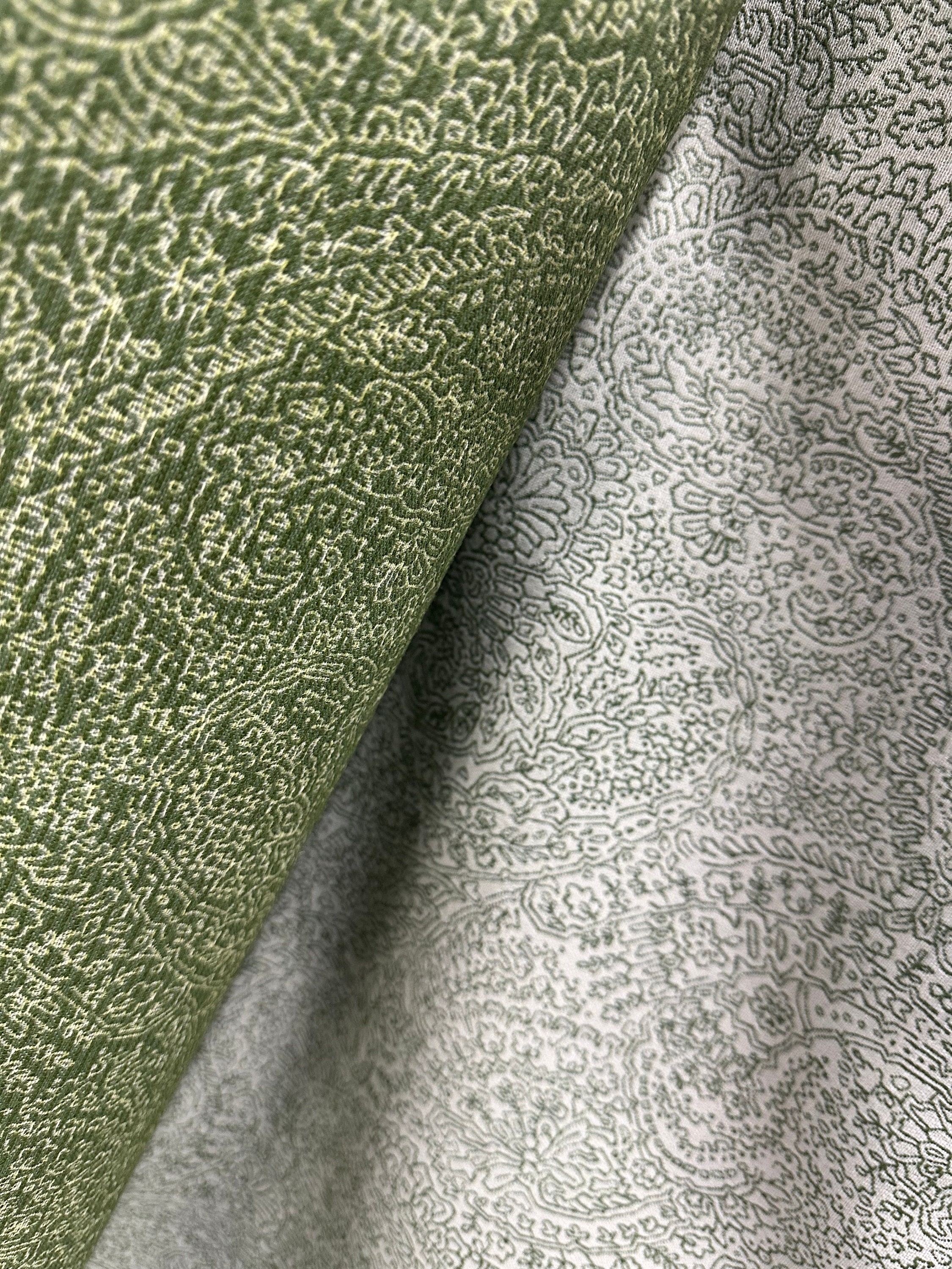 B0000184 Ethan Allen, Tamsen Spring Green Fabric, Reversible Jacquard ...