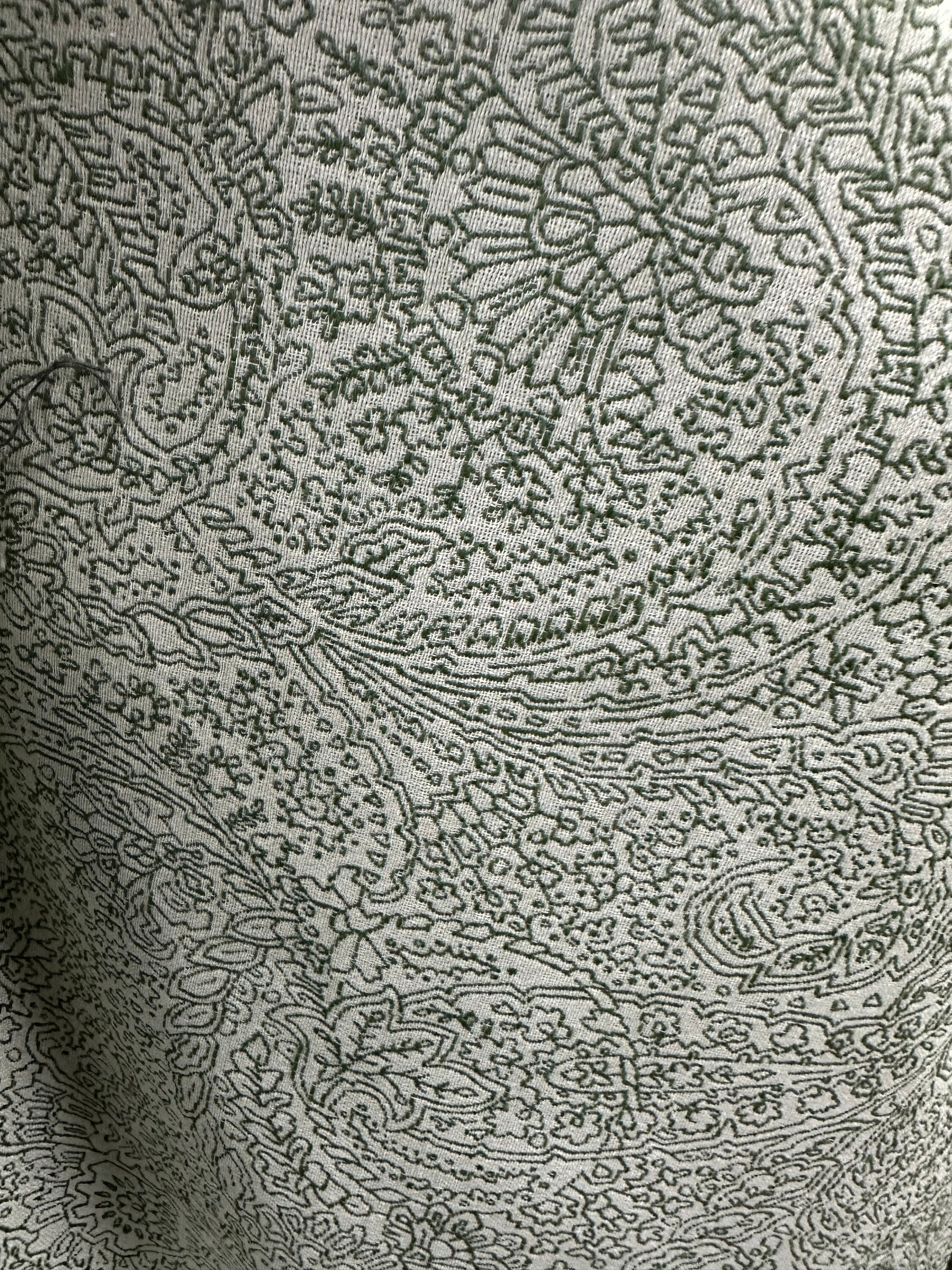 B0000184 Ethan Allen, Tamsen Spring Green Fabric, Reversible Jacquard ...