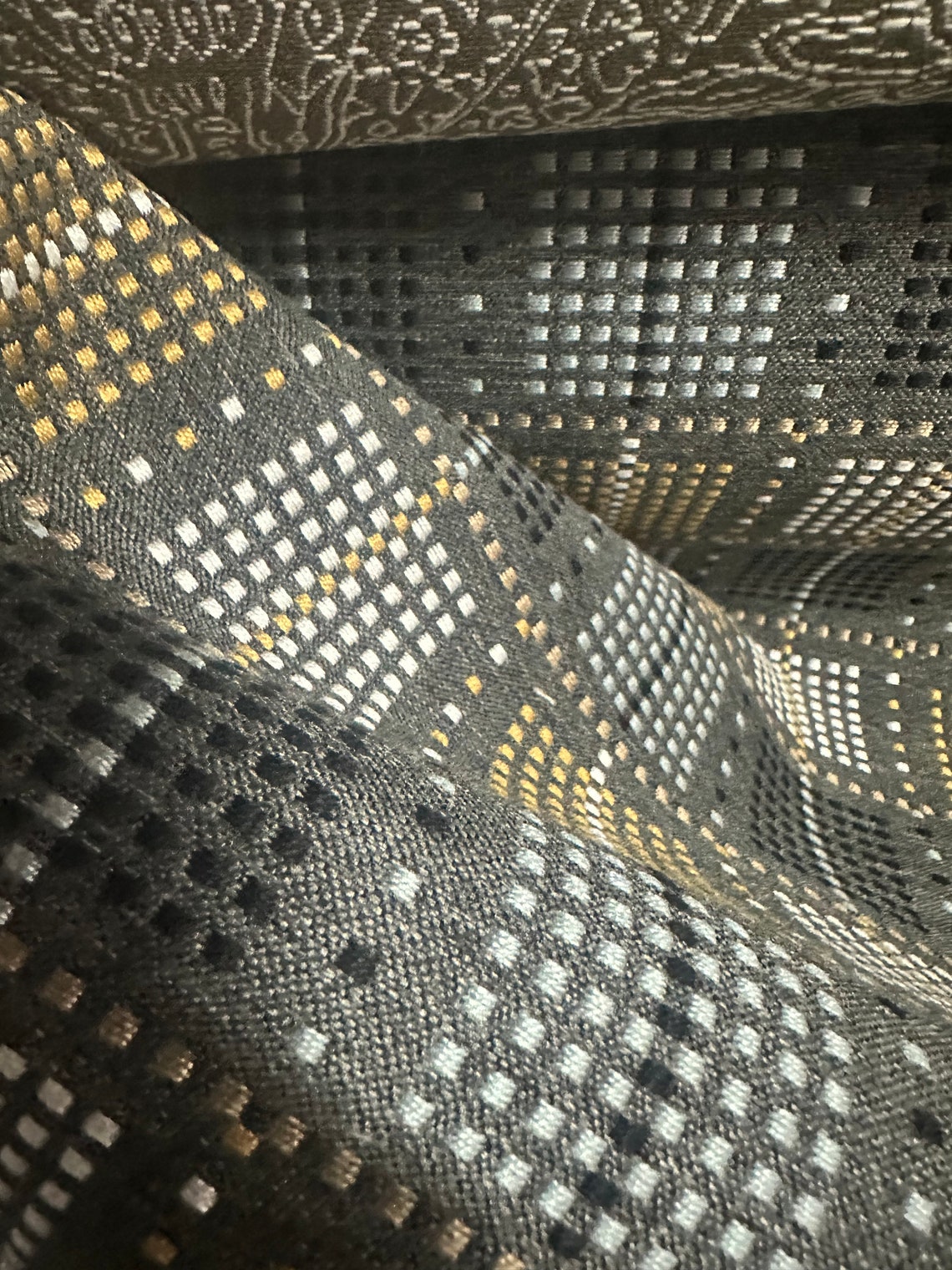 DESIGNTEX DIVIDE NIGHT Gray, Upholstery Fabric, by the Yard - Etsy