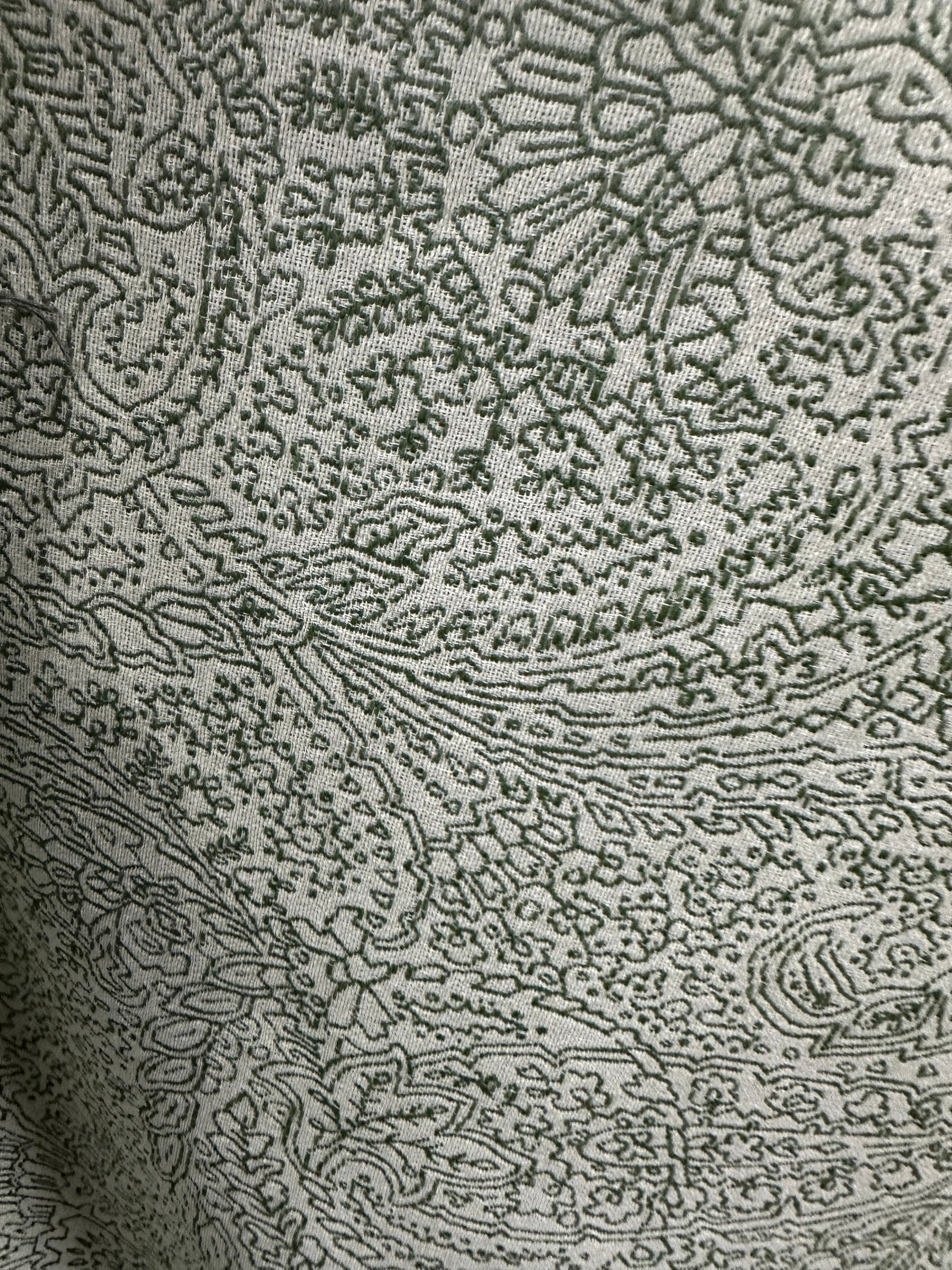 B0000184 Ethan Allen, Tamsen Spring Green Fabric, Reversible Jacquard ...