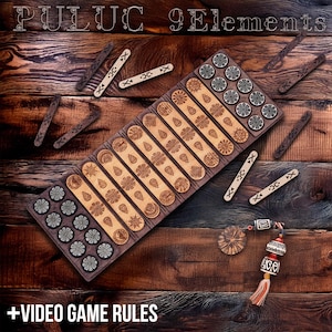Puluc Board Game Ancient Mayan Strategy Game Set With 9 Elements Expansion Video Rules Included ...