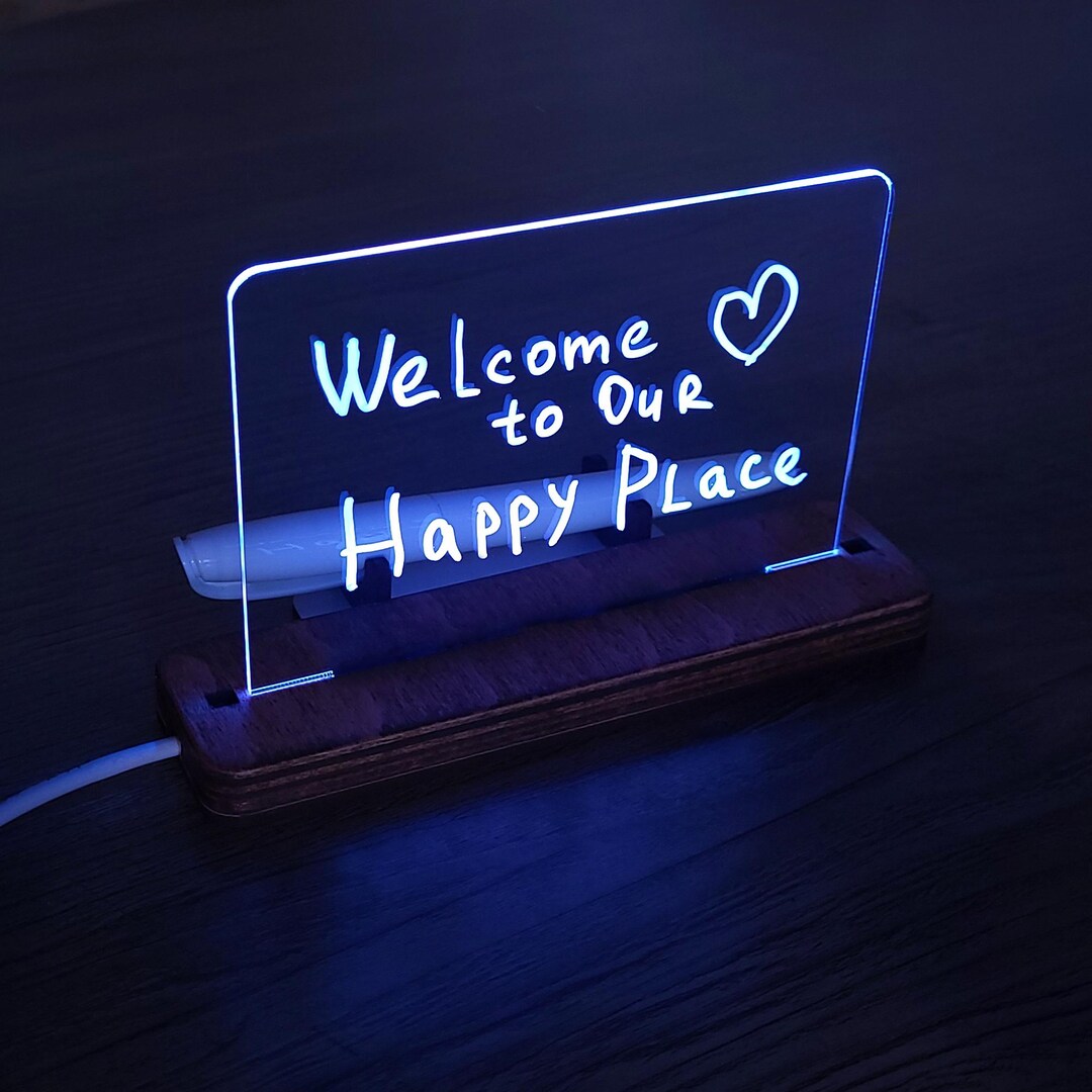 Personalized LED Glow Board With RGB Lighting – Create, Erase, and Illuminate Your Messages! - Etsy