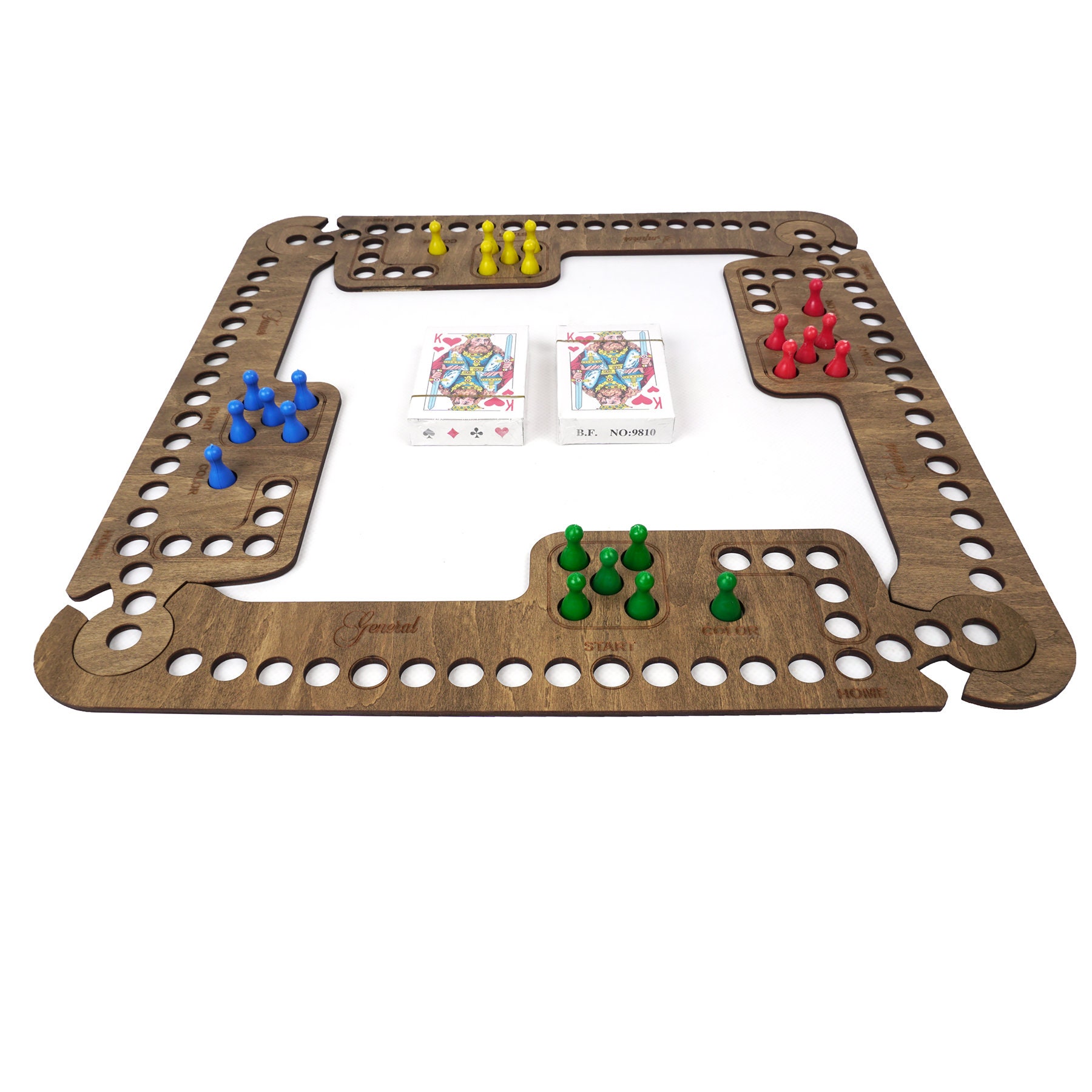 Pegs and Jokers Board Game for 2-6 Players, Natural Wood - Etsy