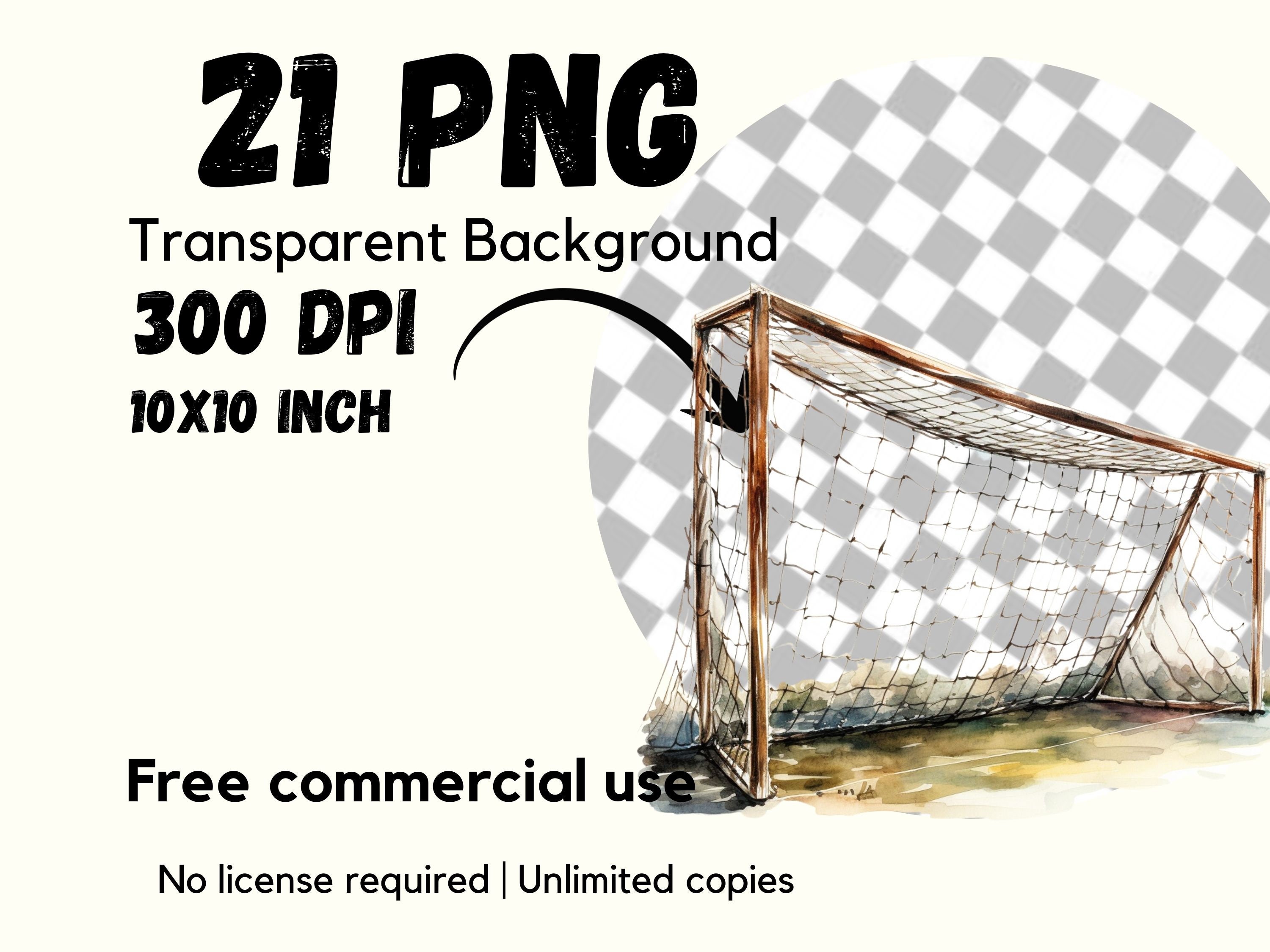 Watercolor Football Themed Clipart, Soccer Match Clipart, Football ...