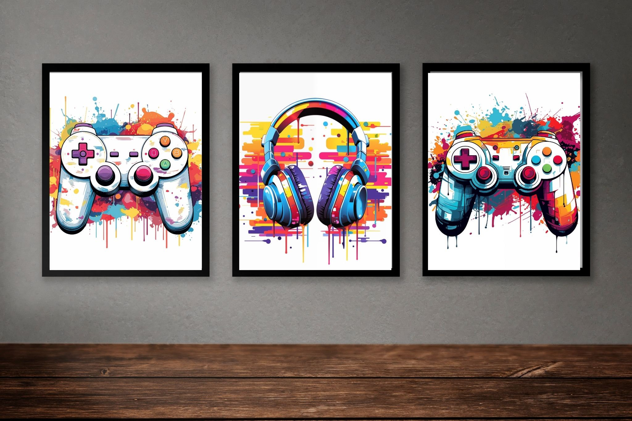 Gaming Prints, Gaming Poster, Gaming Wall Art Set of 3, Gaming Room ...