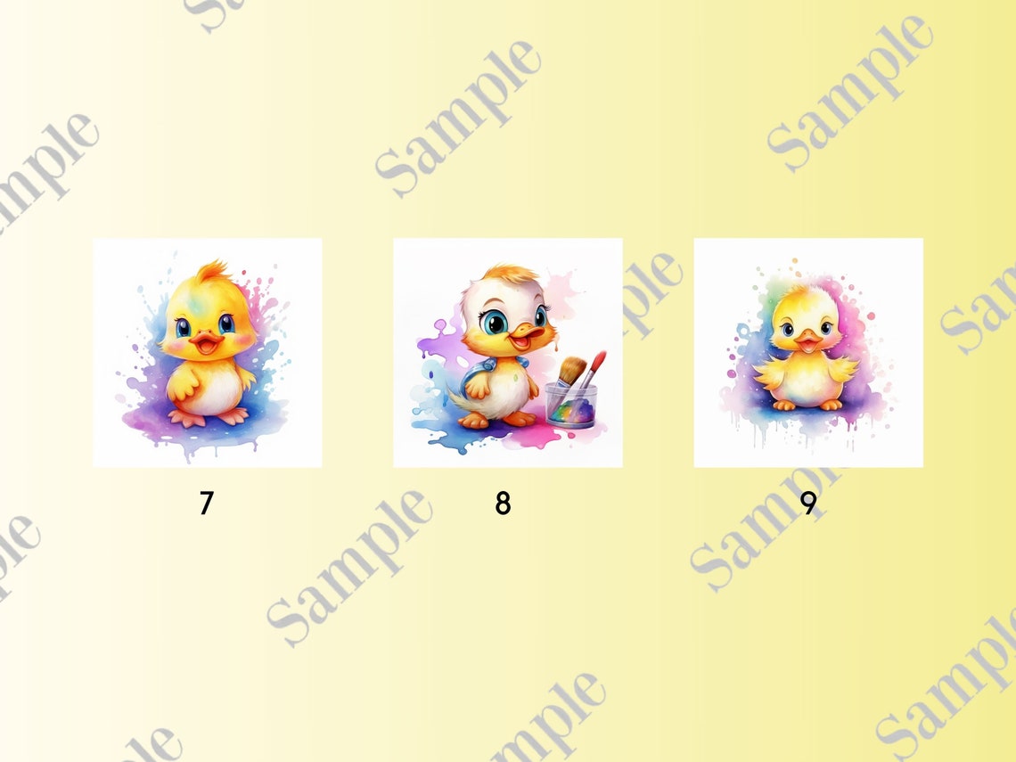 8 Watercolor Rainbow Duck Clip Art, Colorful Duck Clipart, , Duck ...