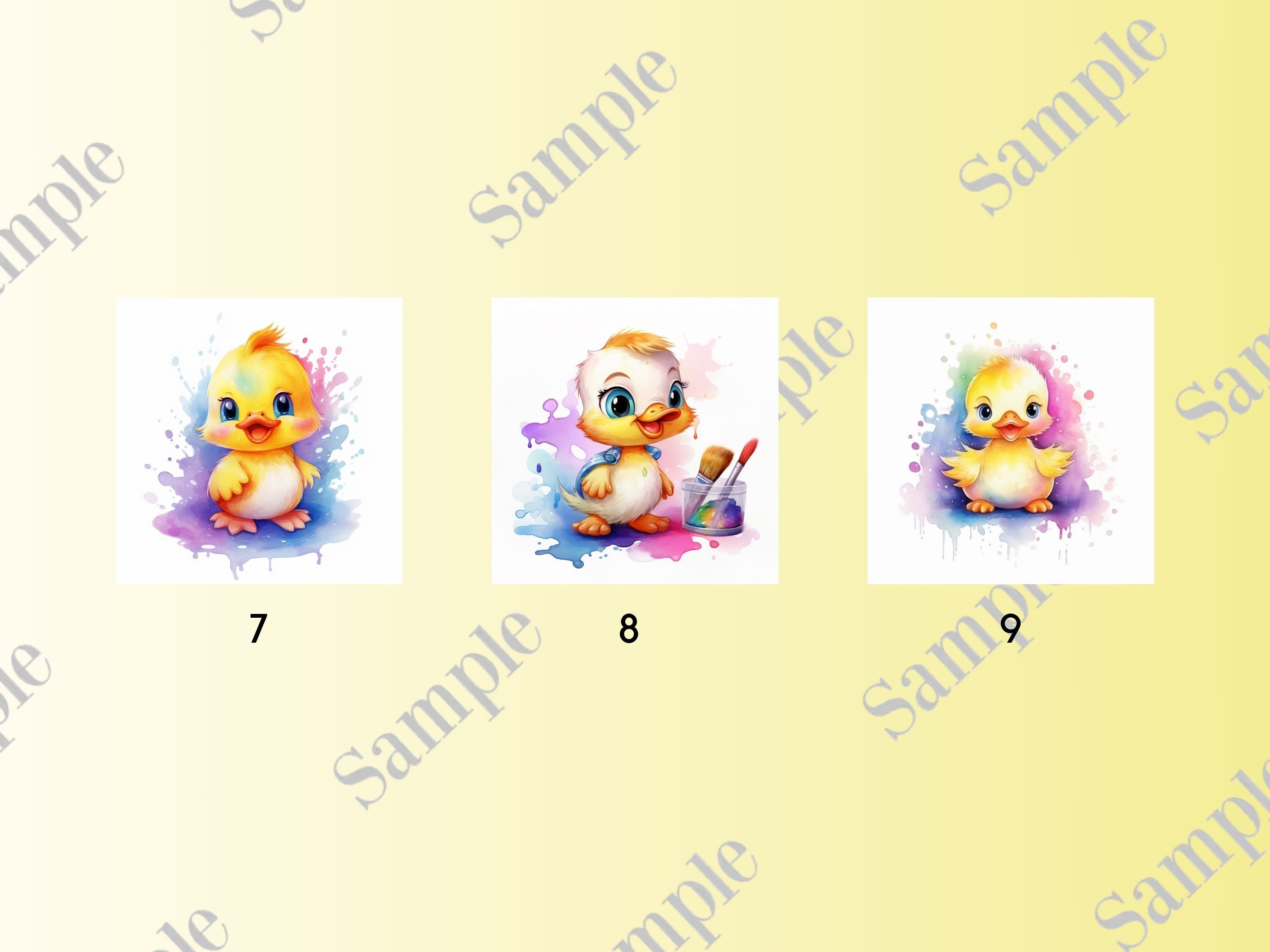 8 Watercolor Rainbow Duck Clip Art, Colorful Duck Clipart, , Duck ...