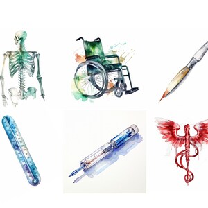 Watercolor Medical Clipart | Health, Doctor, Nurse, Ambulance, Hospital ...