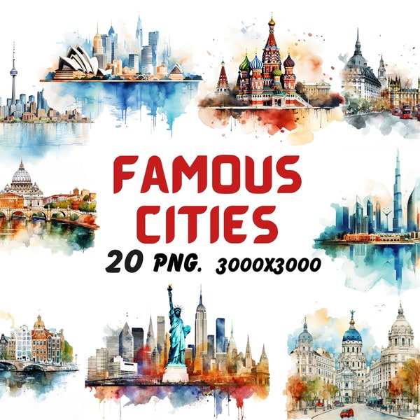 Paris Watercolor Clipart - Etsy