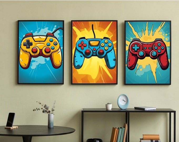 Gaming Gamer Poster, Printable Video Game Wall Art, Digital Video Game ...