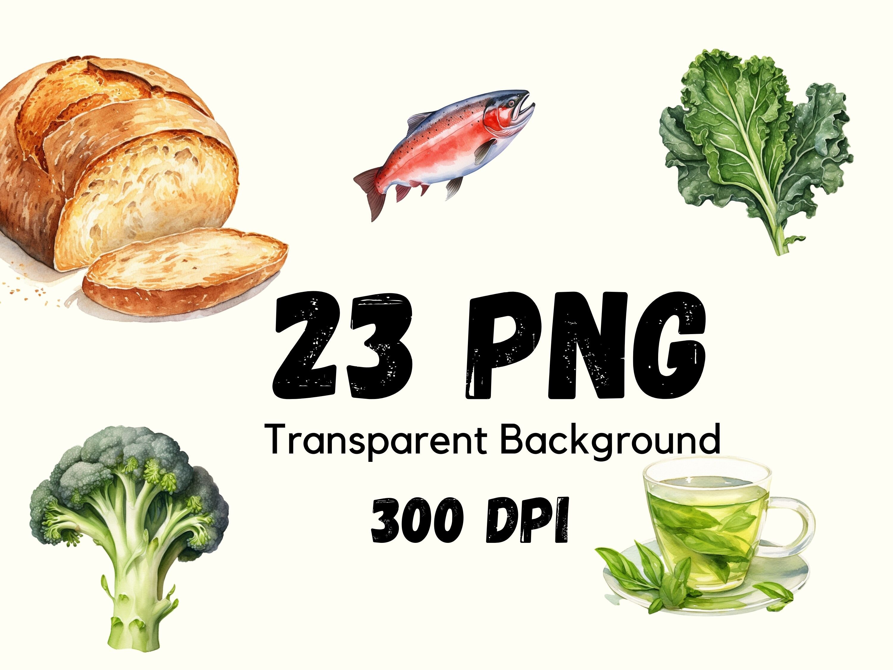 Watercolor Healthy Food 23 Clipart, Healthy Vegetable Clipart, Food ...