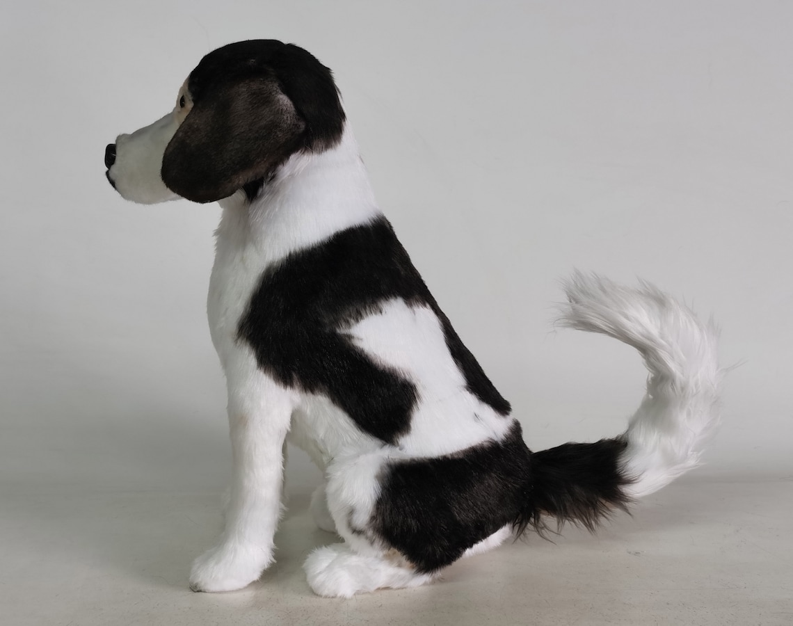 Lifelike Stuffed Dog Replica With Zippered Pouch, Realistic Dog Stuffed ...