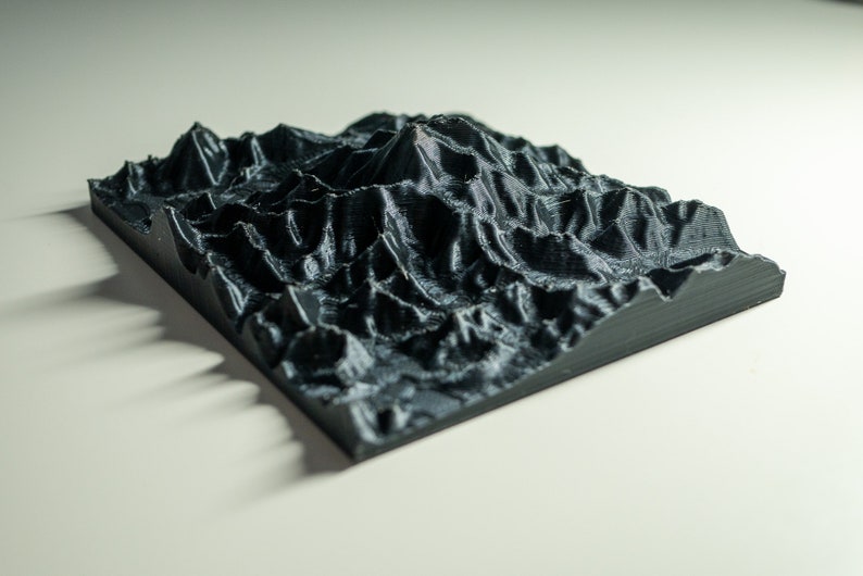 3D Printed Topographical Map of Mt. Denali - Etsy