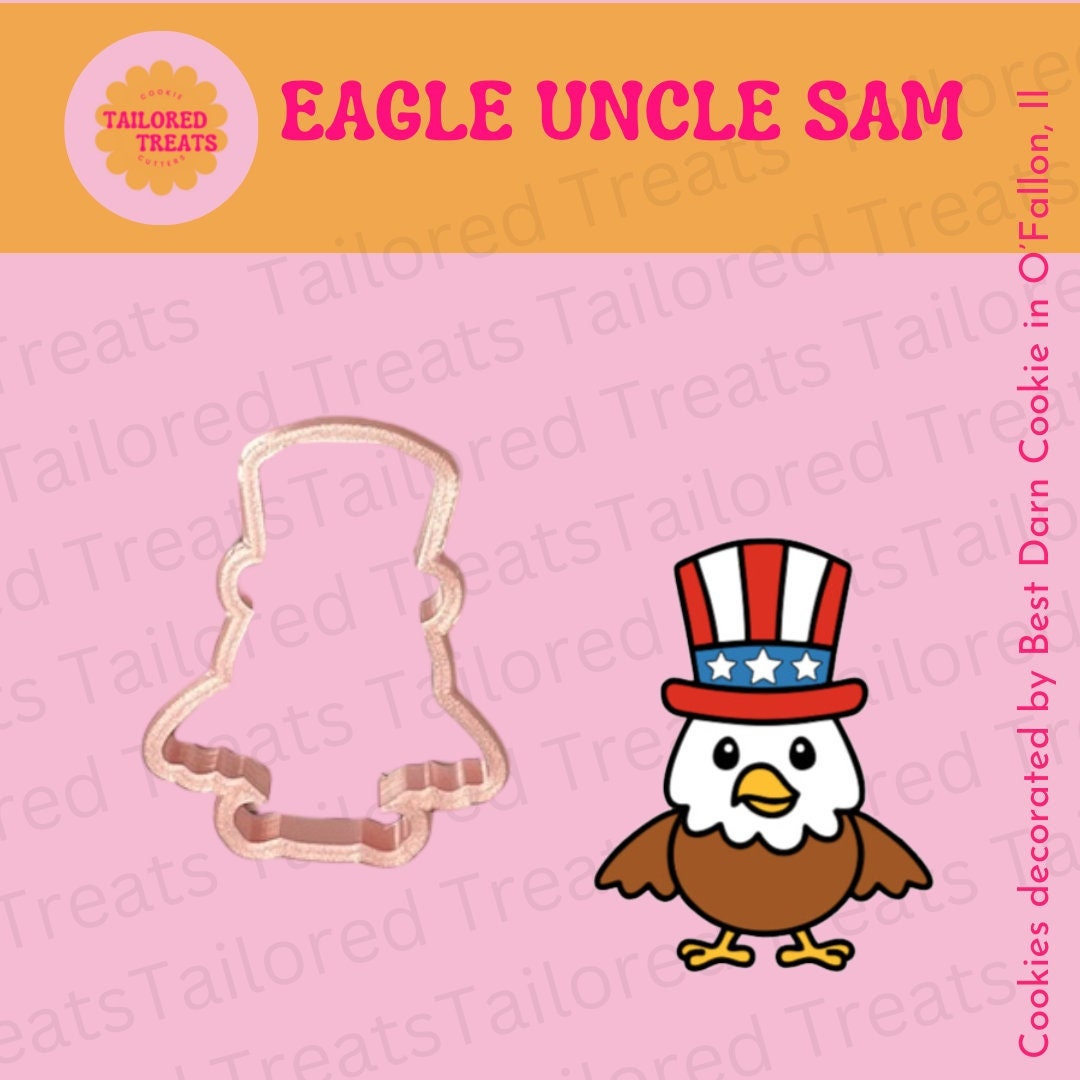 Uncle Sam Eagle Cookie Cutter Cookie Cutter, Patriotic Cookie Cutters ...