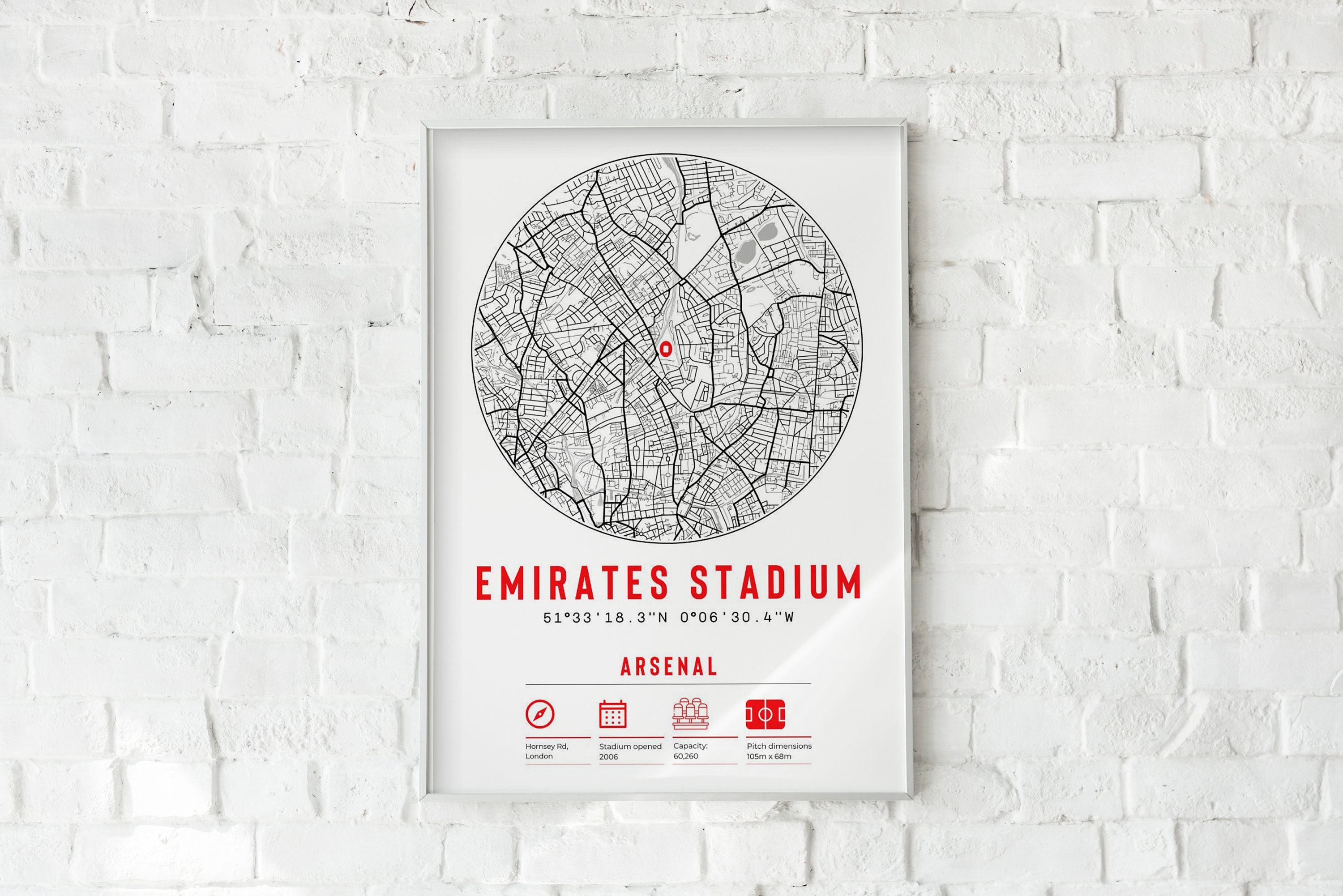 Arsenal Poster Emirates Stadium Poster Wall Art Wall Decor - Etsy