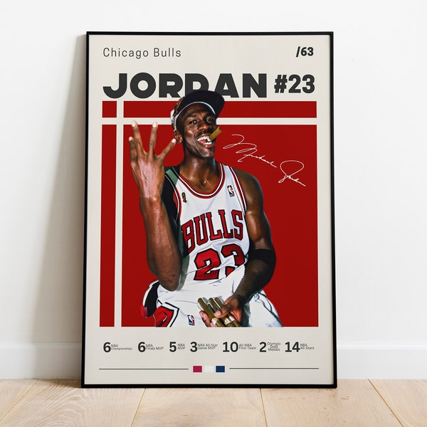 Michael Jordan Chicago Bulls Poster - Etsy