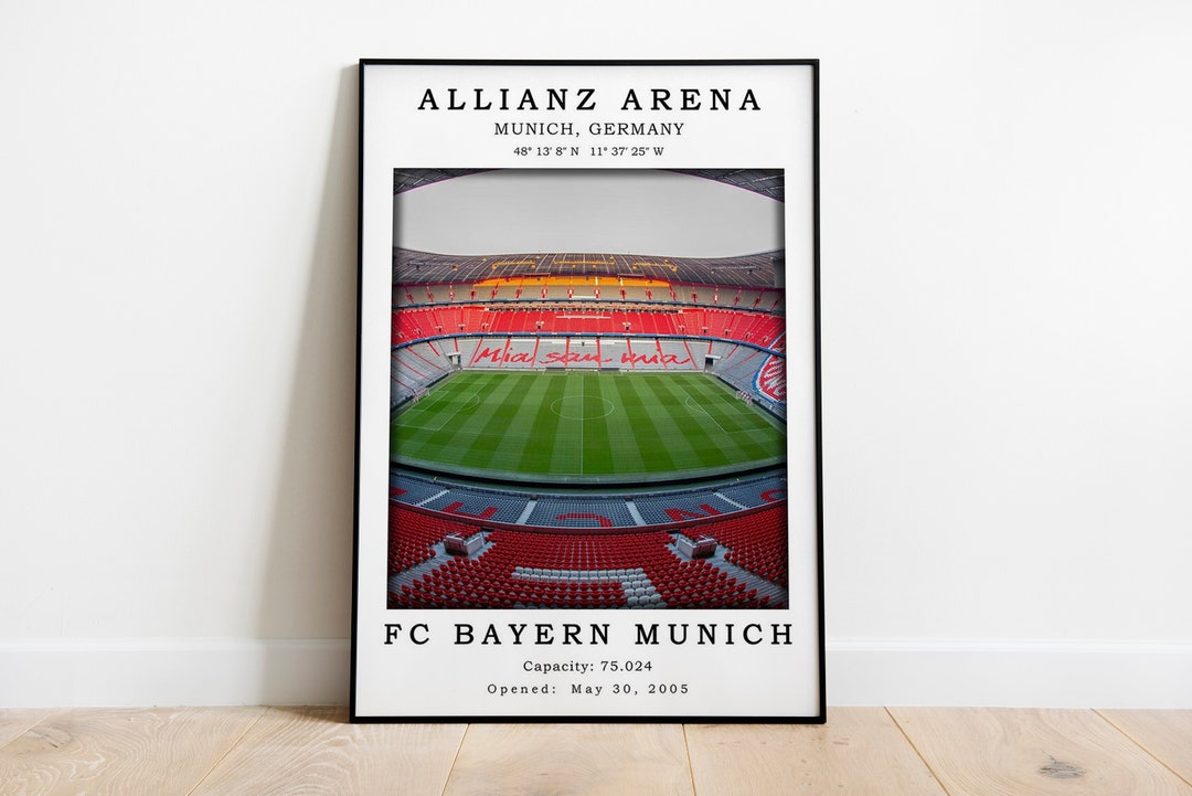 Bayern Munich Poster, Allianz Arena Stadium Poster, Wall Art, Wall ...