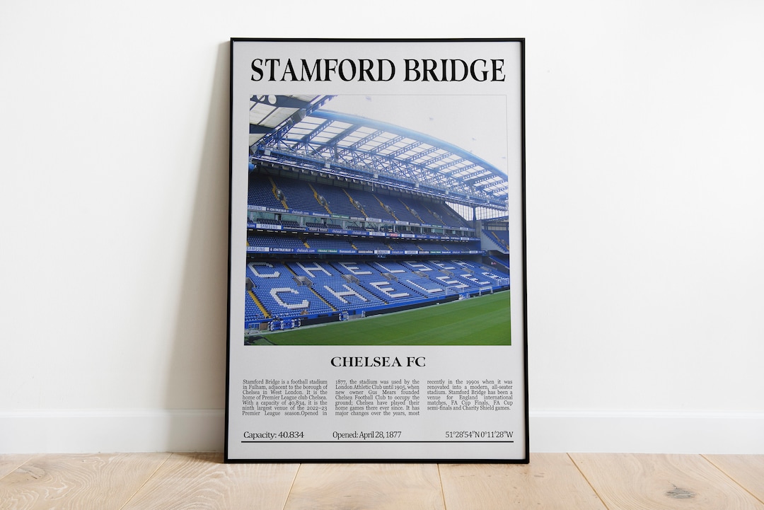 Chelsea Poster, Stamford Bridge Stadium Poster, Wall Art, Wall Decor ...