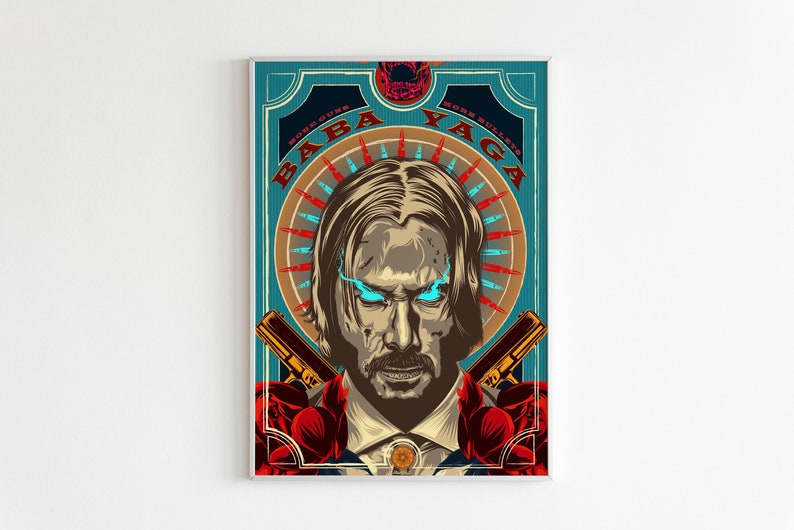 John Wick Poster, John Wick Print, Minimalist Movie, Vintage Retro ...