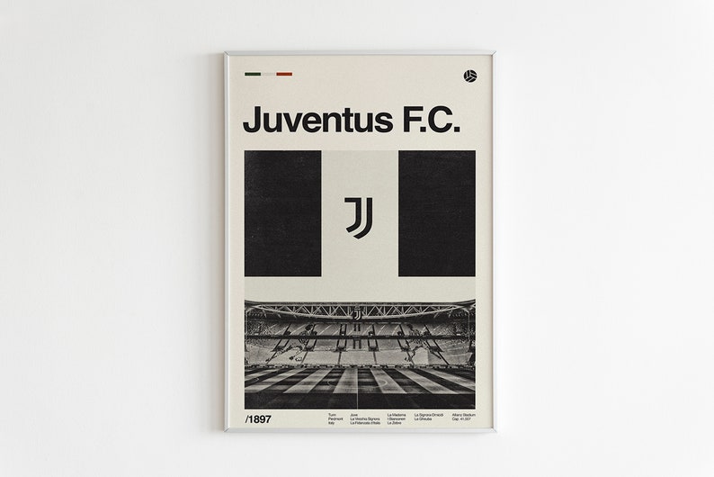 Juventus Poster, Juventus Stadium Poster, Wall Art, Wall Decor, 4K ...