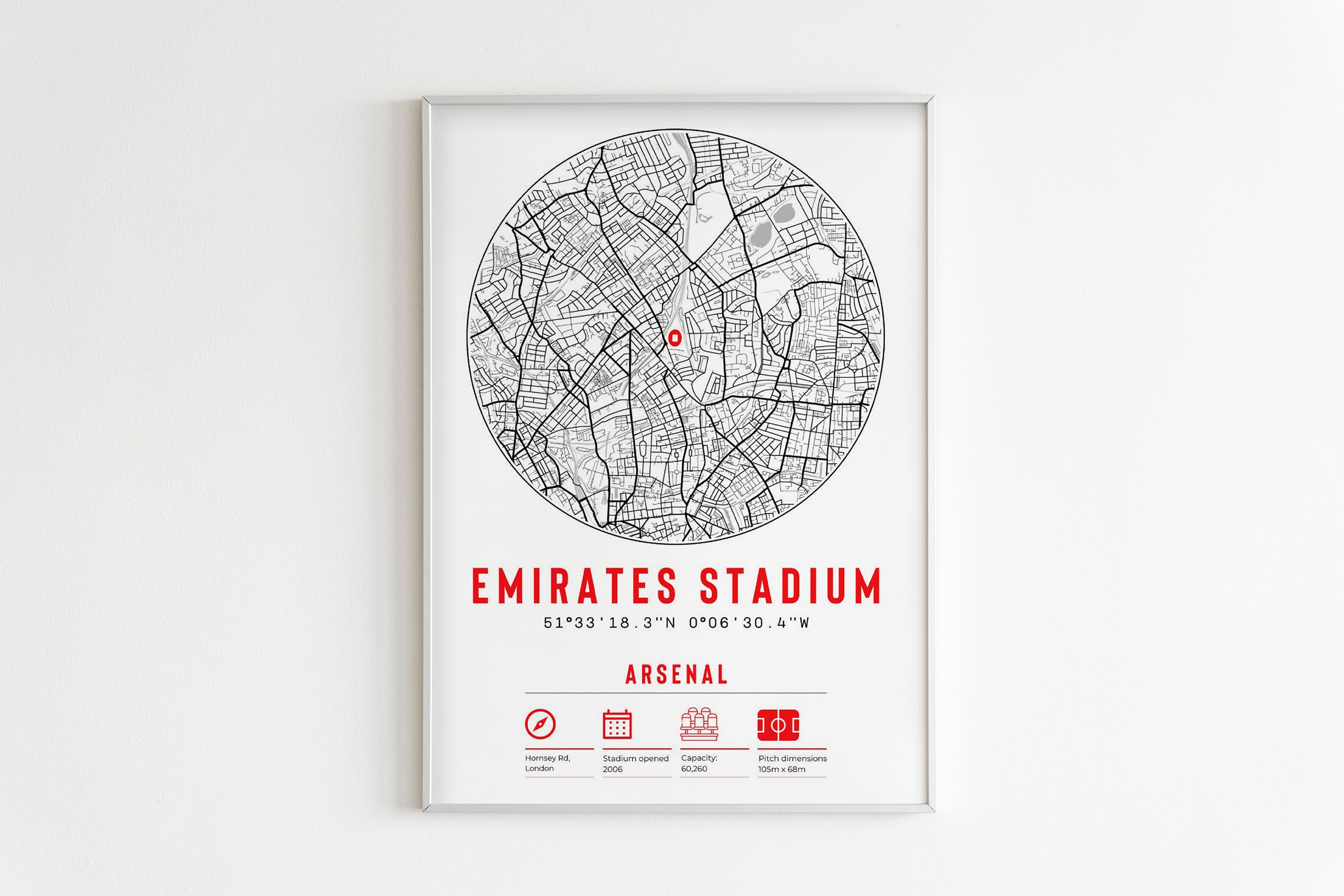 Arsenal Poster Emirates Stadium Poster Wall Art Wall Decor - Etsy