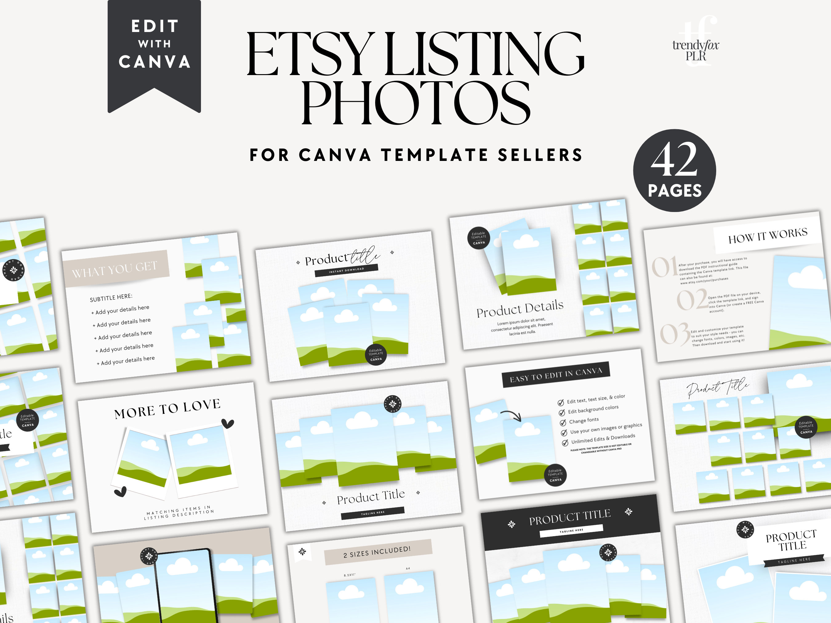 Etsy Listing Photos Infographics for Canva Template Sellers or Digital ...