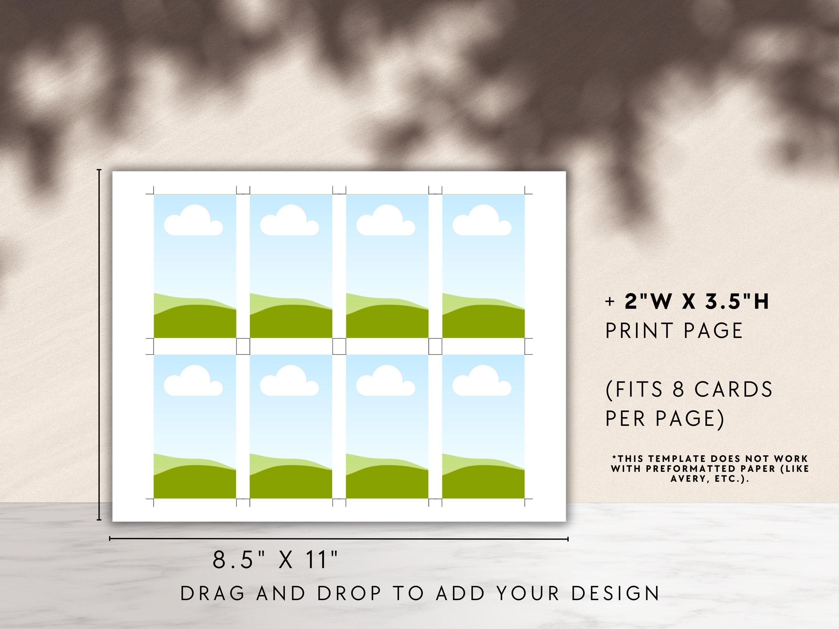 Print & Cut Vertical Business Card Multi per Page Print Tool | Canva ...