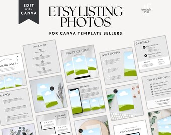 Etsy Listing Photos Infographics for Canva Template Sellers or Digital ...