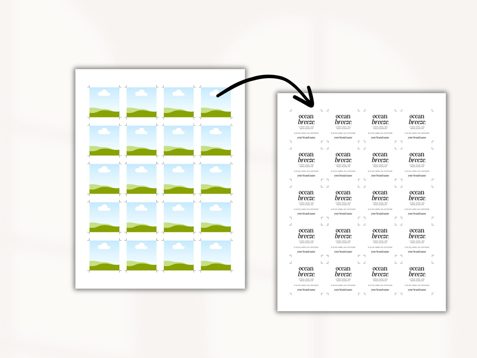 Print & Cut Label Page 1.5x1.5 1x1 Canva Template Print Format Page 8 ...