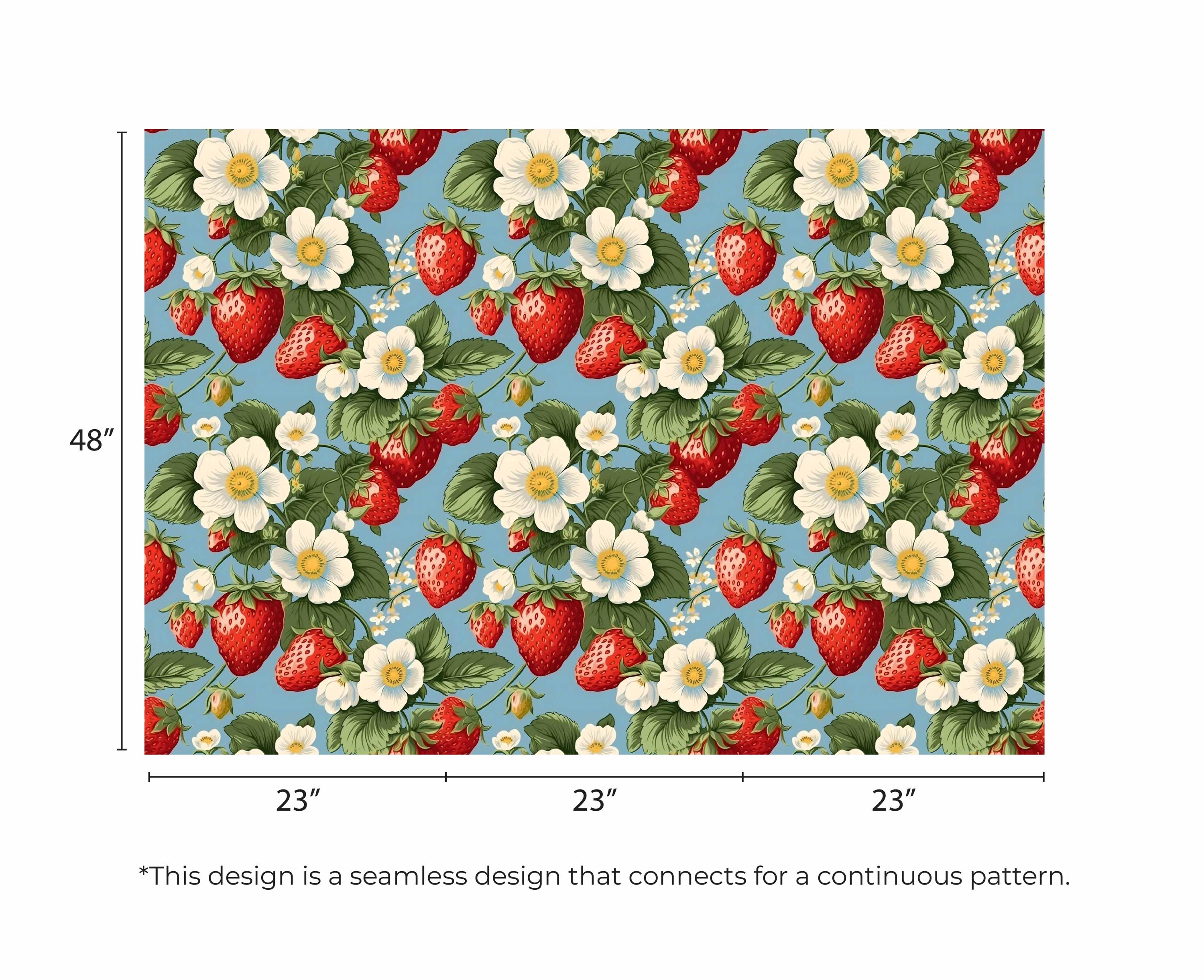 Seamless Retro Strawberry Wallpaper Vintage Pattern Wallpaper Retro ...