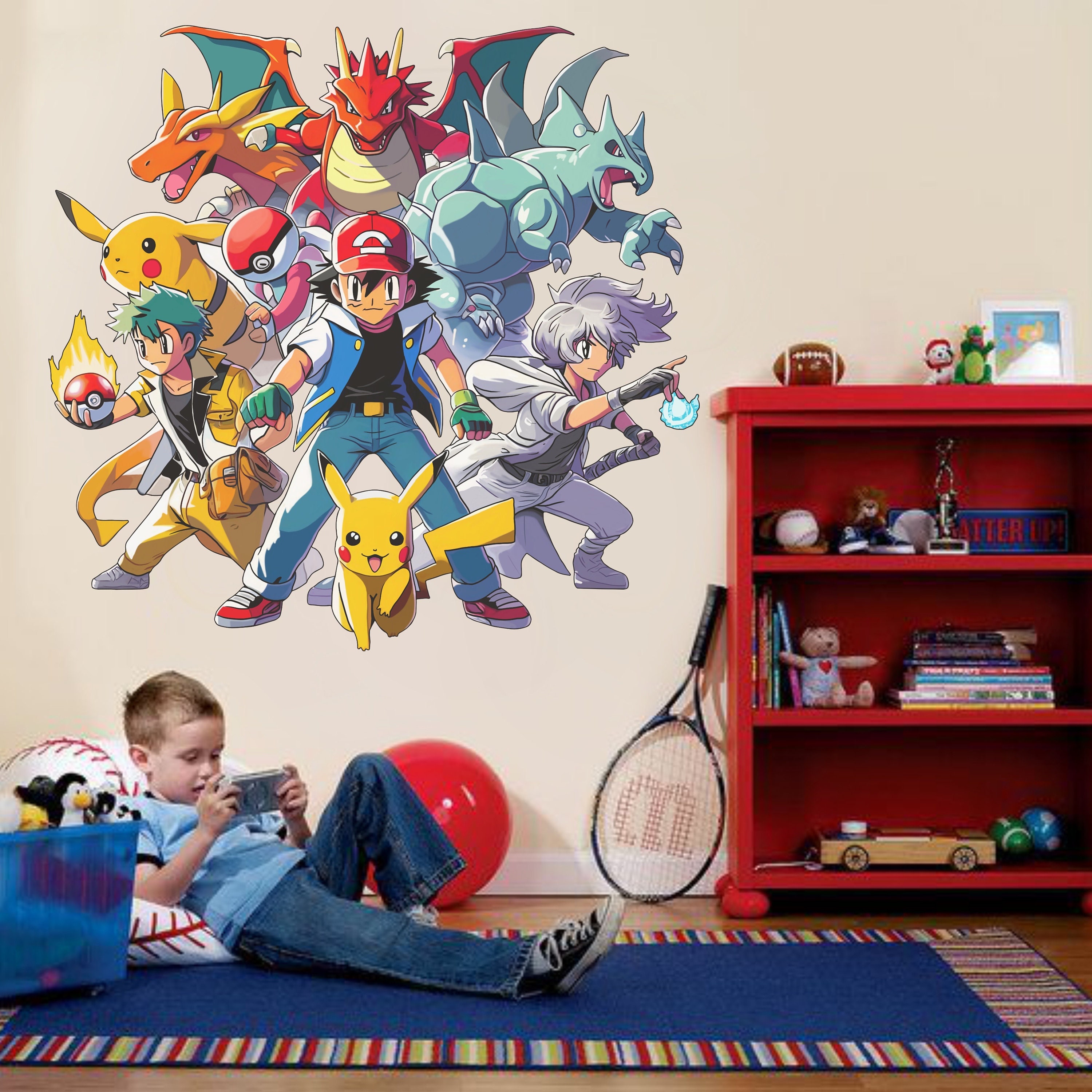 Pokemon Wall Decal Pikachu Wall Art Pokeball Wall Decal Monsters ...