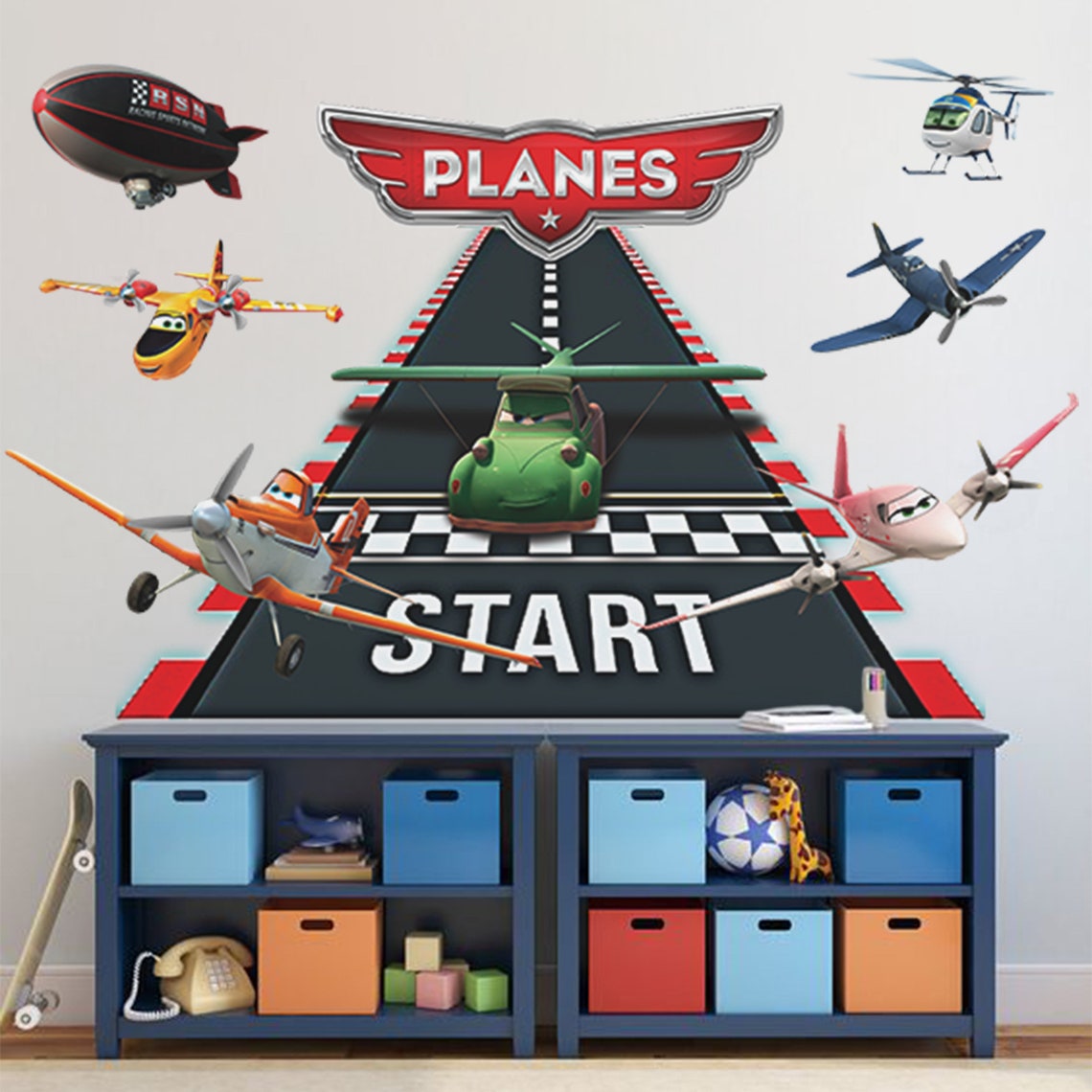 Planes Wall Decal Disney Pixar Wall Decal Dusty Wall Sticker Disney ...