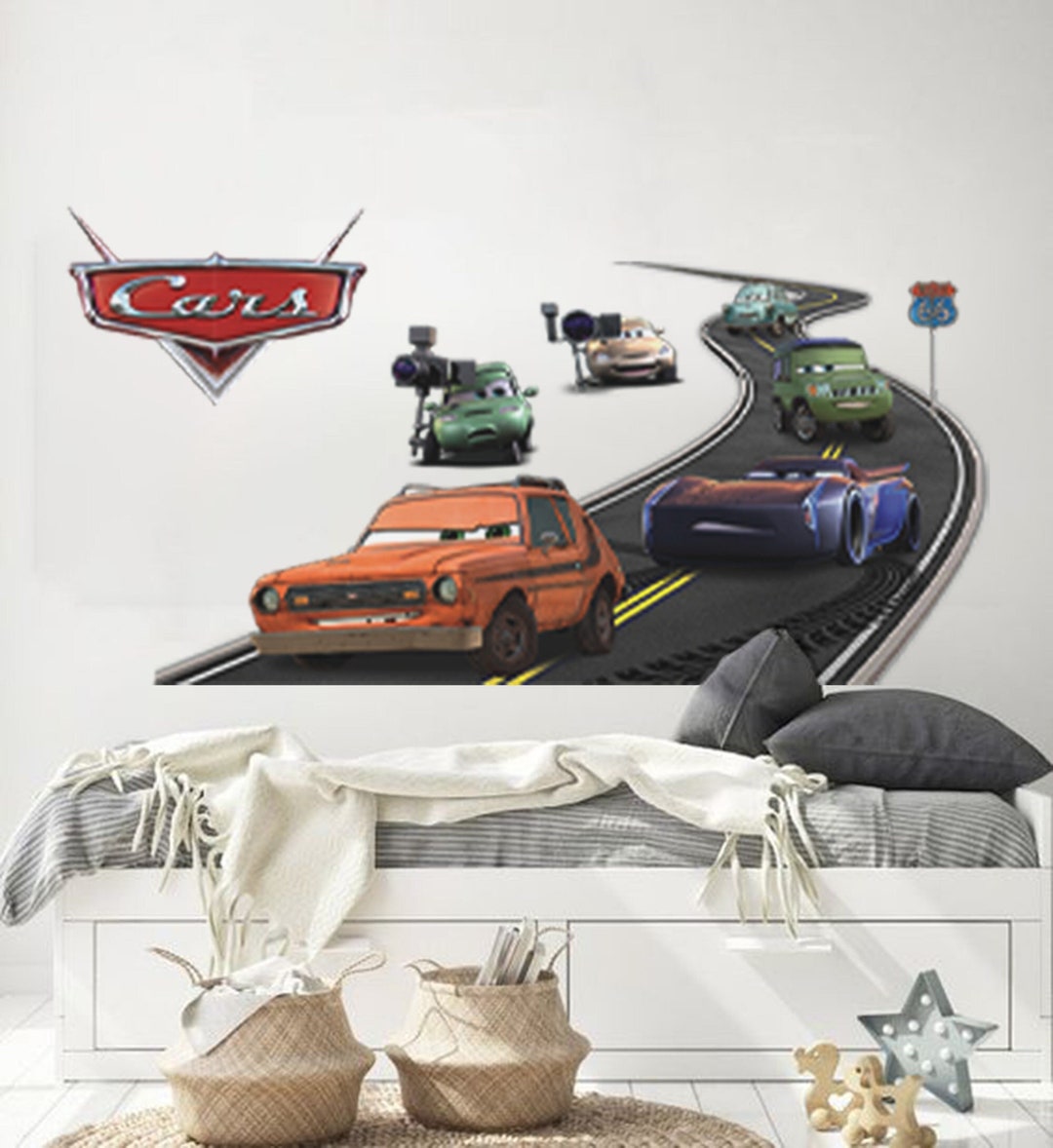 Disney Pixar Cars Wall Sticker Lightning Mcqueen Wall Decal Disney ...