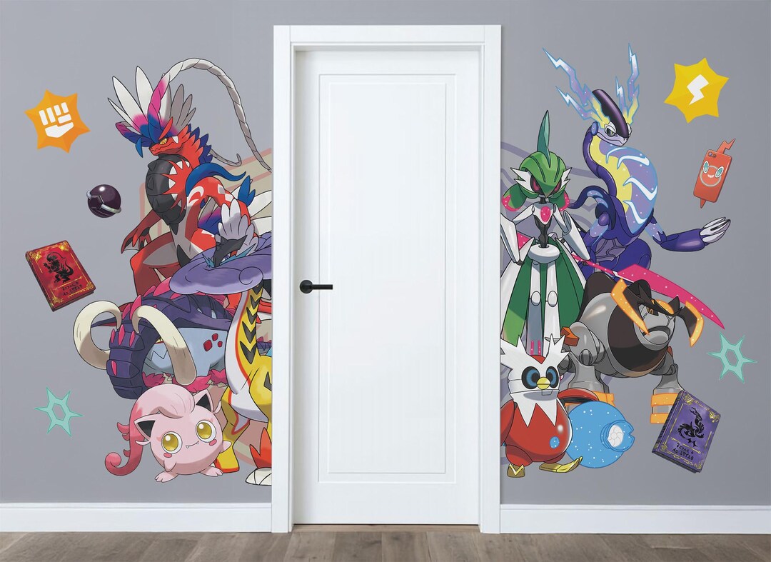 Pokemon Wall Art Pokemon Scarlet Wall Decal Pokemon Violet Wall Decal ...