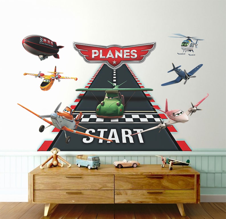 Disney Pixar Planes Wall Decal Dusty Wall Sticker Disney Cartoon Wall ...